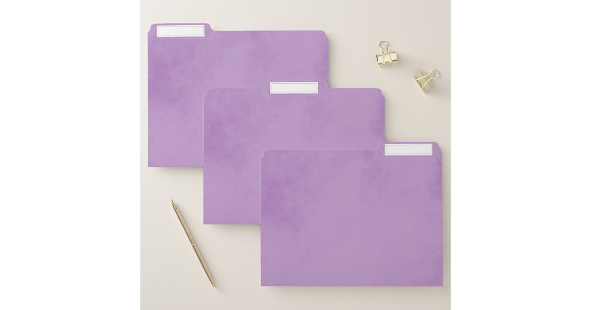 Pretty Purple Parchment File Folder | Zazzle