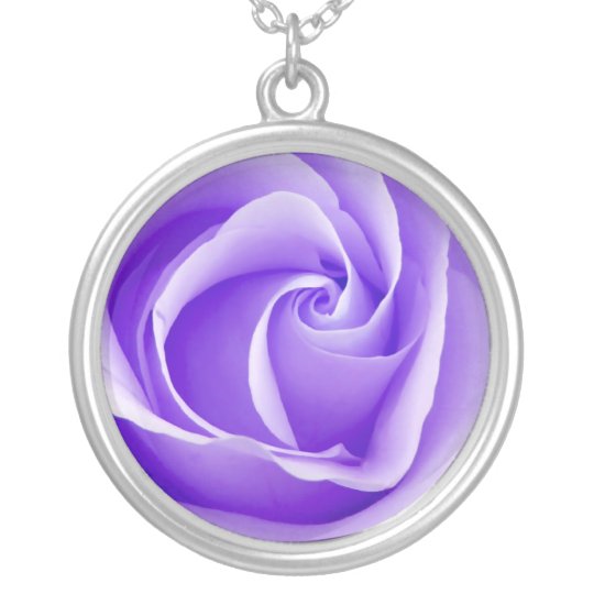 Pretty Purple Rose Necklace | Zazzle.com