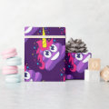 Pretty Purple Unicorn Poop Emoji Wrapping Paper | Zazzle