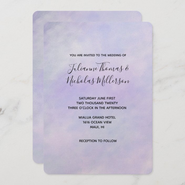 Pretty Purple Watercolor Invitation | Zazzle.com