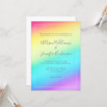Pretty Rainbow Gradient Colorful LGBTQ Wedding Invitation | Zazzle