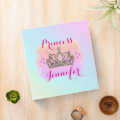 Pretty Rainbow Princess School 3 Ring Binder | Zazzle
