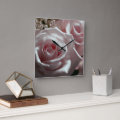 Pretty Rose Flower Wall Clocks | Zazzle