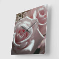 Pretty Rose Flower Wall Clocks | Zazzle