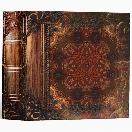 Pretty Rustic Faux Brown Leather Ancient Tome Binder | Zazzle.com