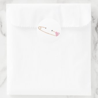 Pretty safety pin Stickers | Zazzle