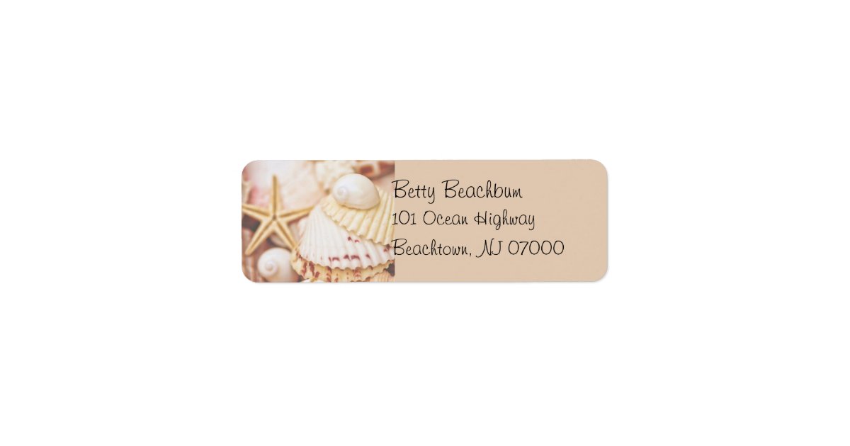 Pretty Seashell Address Labels | Zazzle