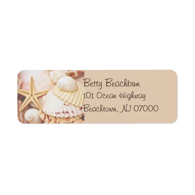 Pretty Seashell Address Labels | Zazzle