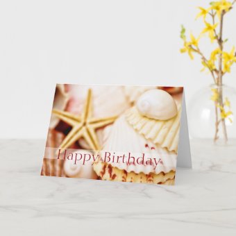 Pretty Seashells Birthday Card | Zazzle