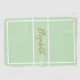 Pretty simple light green with custom name ladies golf towel | Zazzle