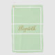 Pretty simple light green with custom name ladies golf towel | Zazzle