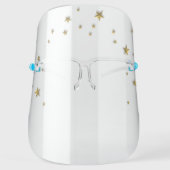 Pretty Star Starry Night Gold Face Shield | Zazzle