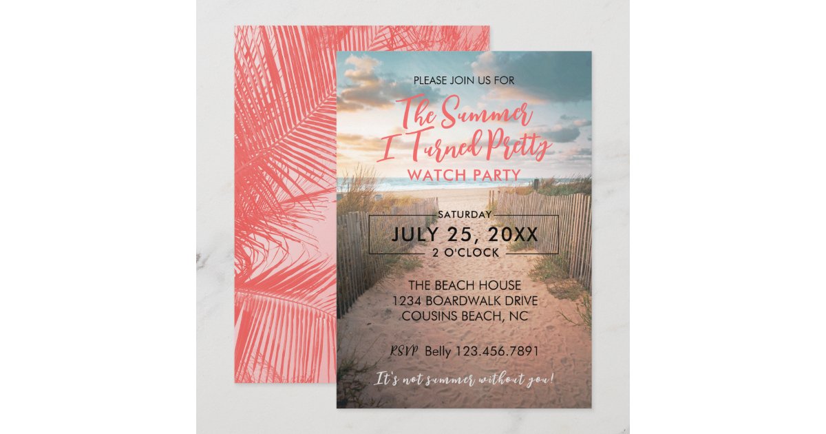 Pretty Summer Watch Party Invitation | Zazzle