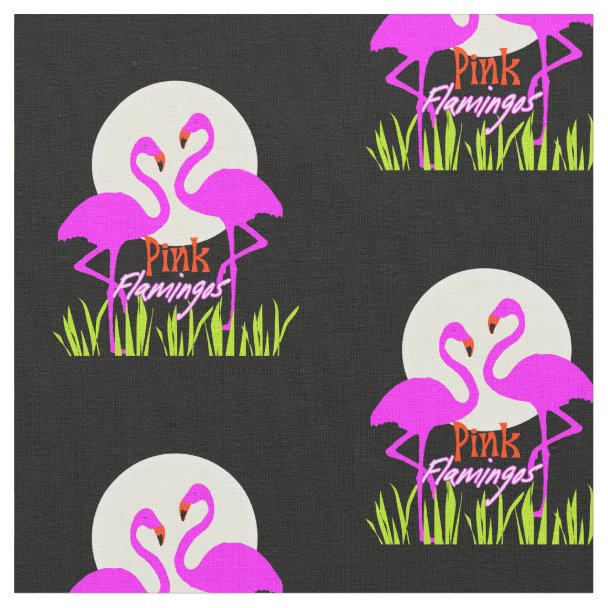 Flamingo Party Fabric | Zazzle.com