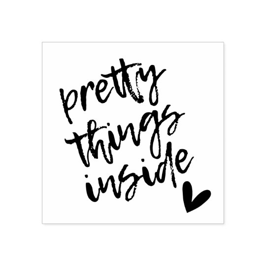 Pretty Things Inside, Small Business Packaging Rubber Stamp | Zazzle.com