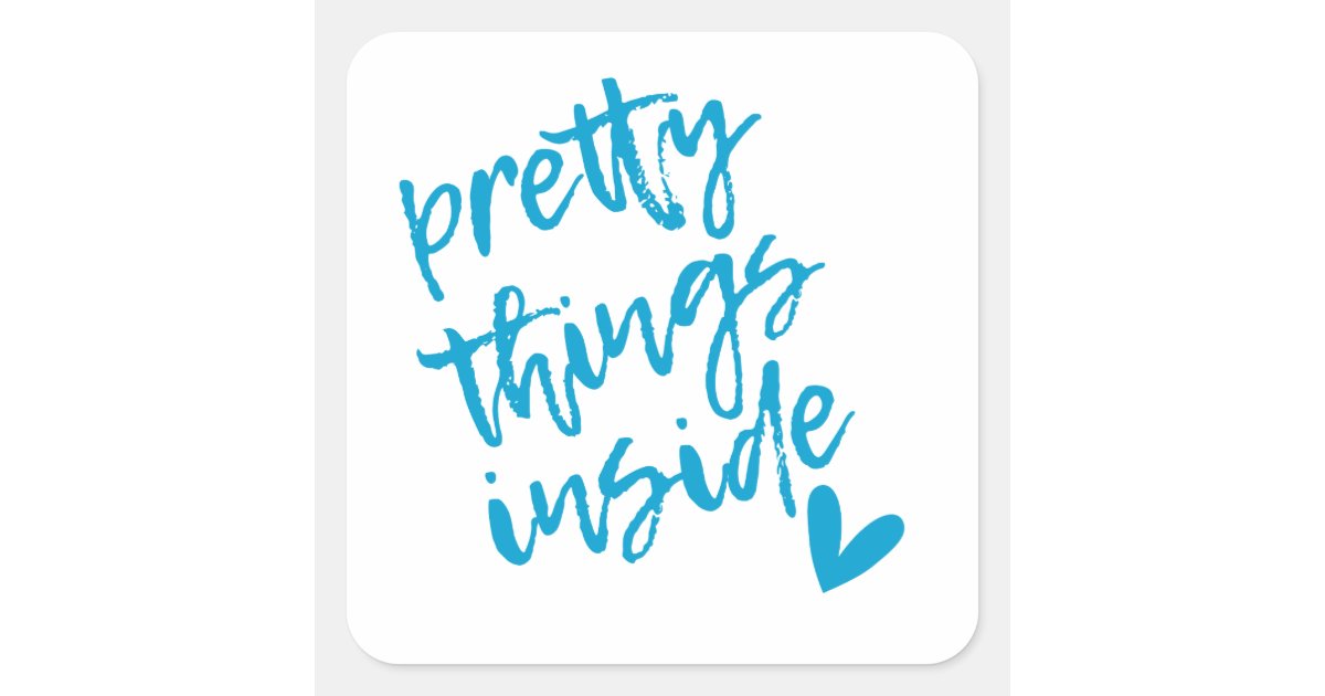 Pretty Things Inside, Small Business Packaging Tag | Zazzle