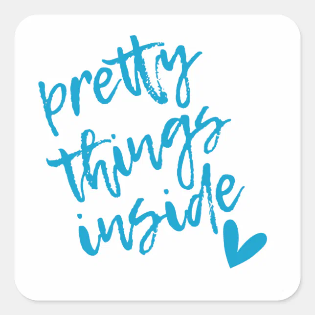 Pretty Things Inside, Small Business Packaging Tag | Zazzle
