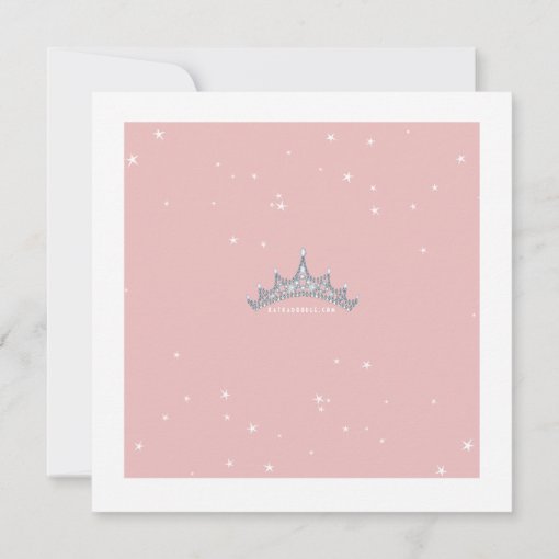 Pretty Tiara Princess Birthday Party Invitation | Zazzle