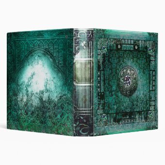 Pretty Turquoise Ancient Tome Medieval Magic Book Binder | Zazzle