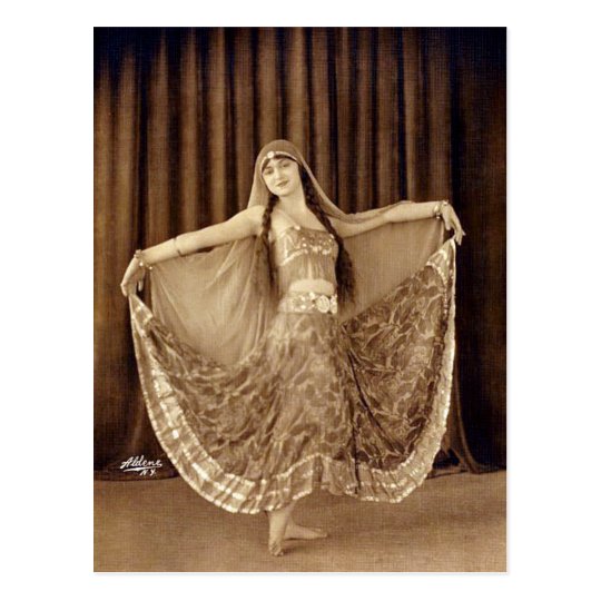 Pretty Vintage Belly Dancer Postcard | Zazzle.com