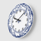 pretty vintage blue delft plate clock | Zazzle
