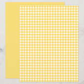 Pretty Vintage Yellow Gingham Scrapbook Paper | Zazzle