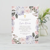 Pretty Watercolor Flowers and Photo | Confirmation Invitation | Zazzle
