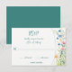 Pretty Watercolor Wildflowers Garden Wedding RSVP Card | Zazzle