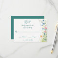 Pretty Watercolor Wildflowers Garden Wedding RSVP Card | Zazzle