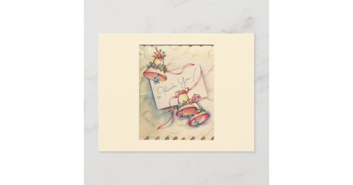 Pretty Wedding Bells Thank You Card | Zazzle