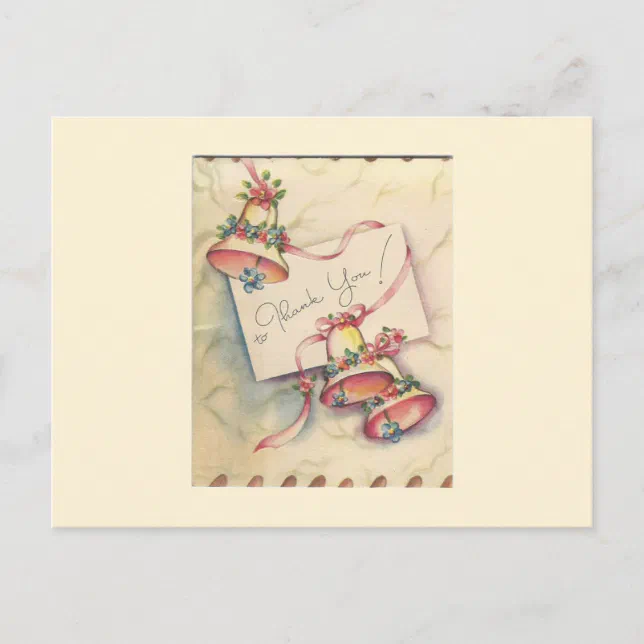 Pretty Wedding Bells Thank You Card | Zazzle