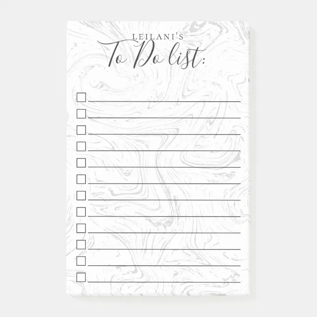 Pretty White Marble Pattern Post-it Notes | Zazzle