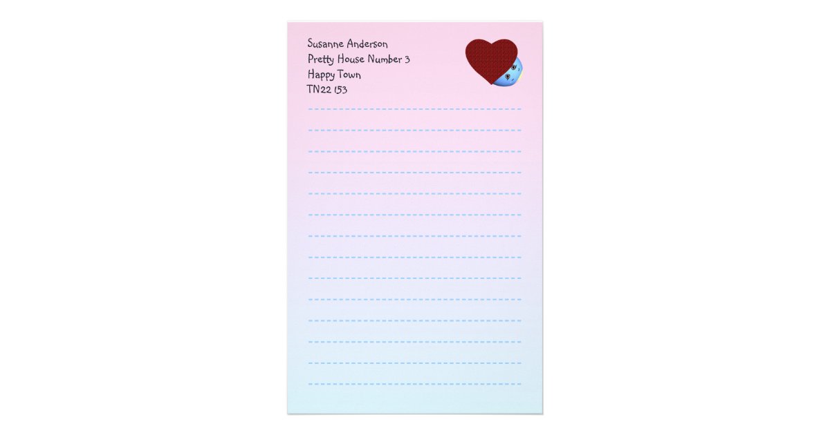 Pretty Writing Paper for Children | Zazzle.com