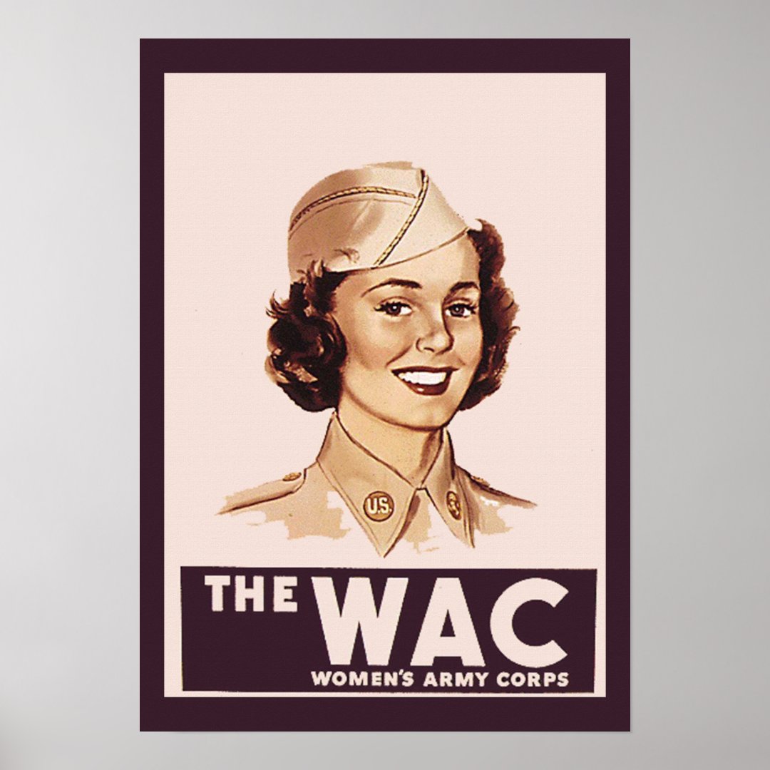 Pretty WWII WAC Poster | Zazzle