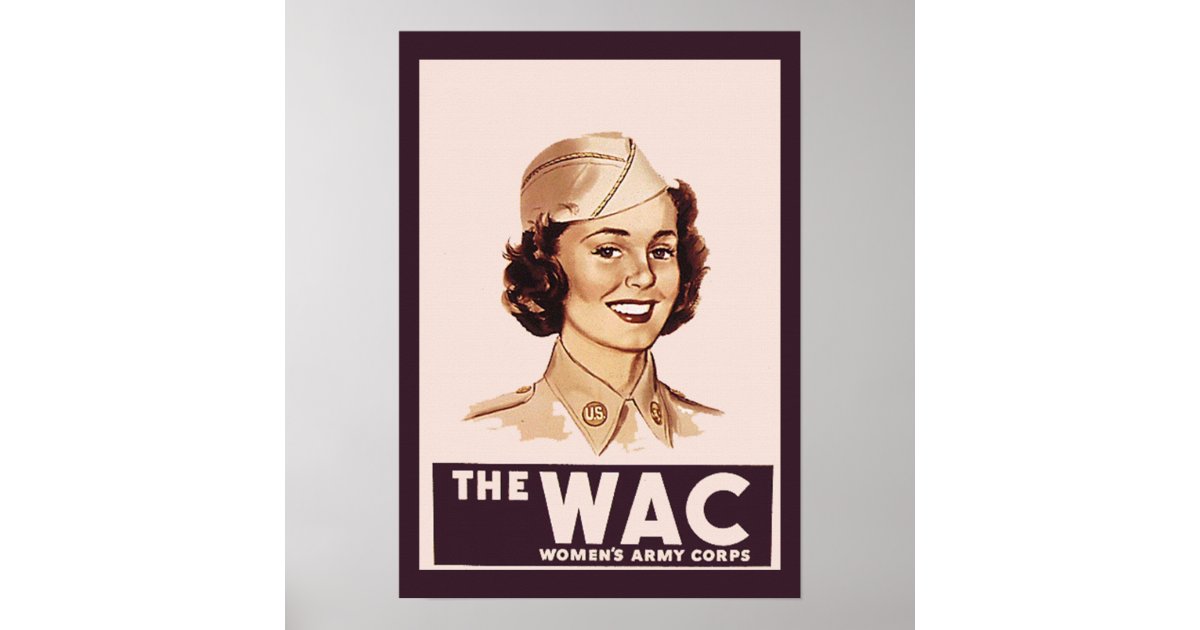 Pretty WWII WAC Poster | Zazzle