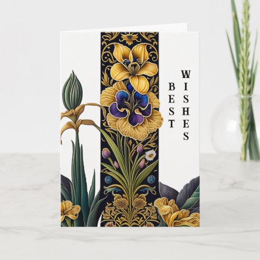 Pretty Yellow Flower Wedding Congratulations Card | Zazzle