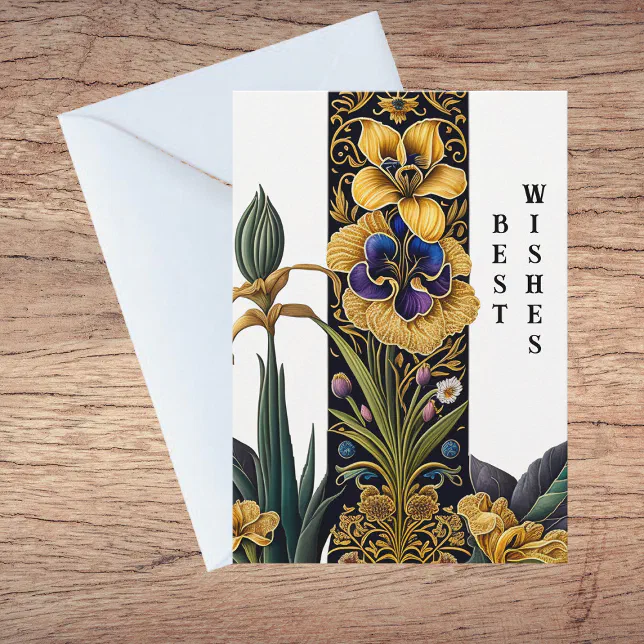 Pretty Yellow Flower Wedding Congratulations Card | Zazzle