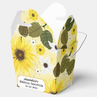 Pretty Yellow Sunflower Garden Floral Favor Box | Zazzle