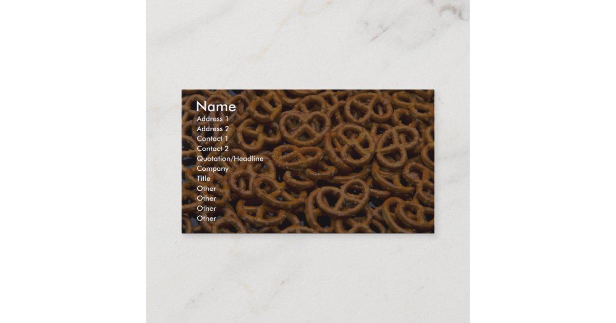 Pretzels Business Card | Zazzle