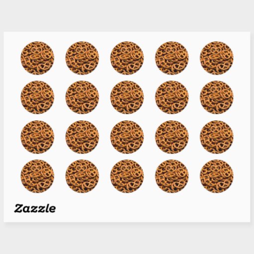 Pretzels Classic Round Sticker | Zazzle