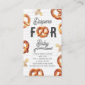 Pretzels & Pacifiers Baby Shower Diaper Raffle Enclosure Card | Zazzle
