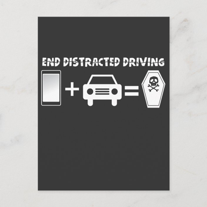 Prevent Distracted Driving Awareness Driver Car Postcard | Zazzle.com