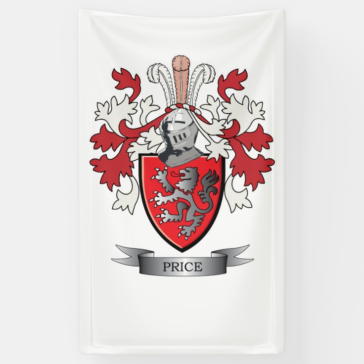 Price Family Crest Coat of Arms Banner | Zazzle