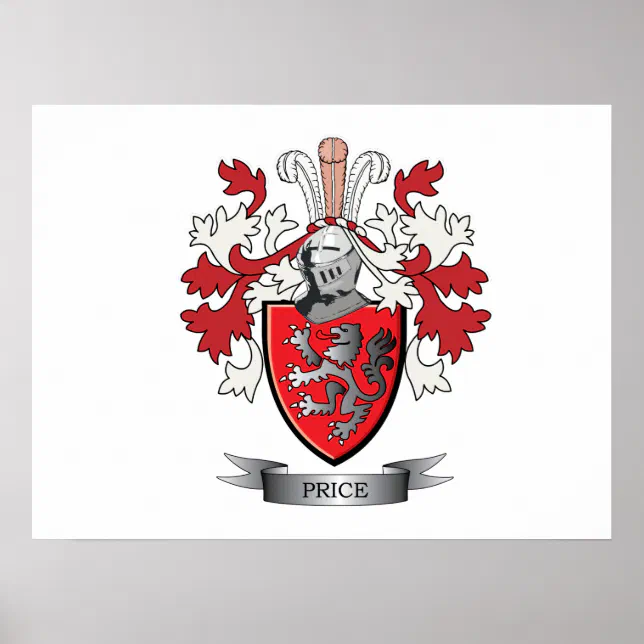Price Family Crest Coat of Arms Poster | Zazzle