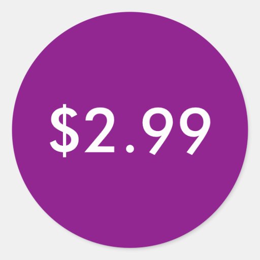 Price Label Classic Round Sticker | Zazzle