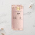 Price list menu business logo rose gold card | Zazzle