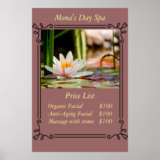 Price List Poster | Zazzle.com