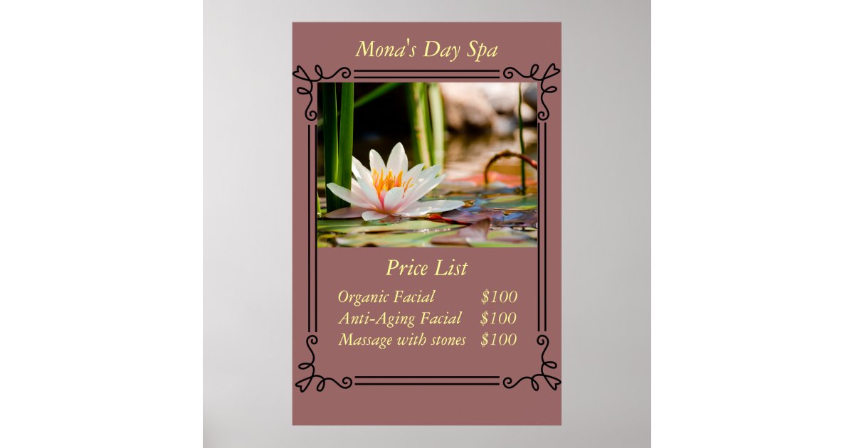 Price List Poster | Zazzle