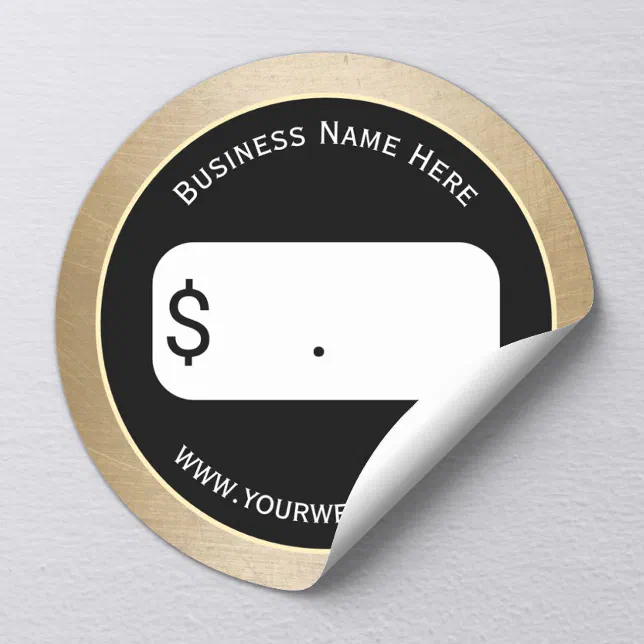 Price Tag Elegant Gold Border | Zazzle