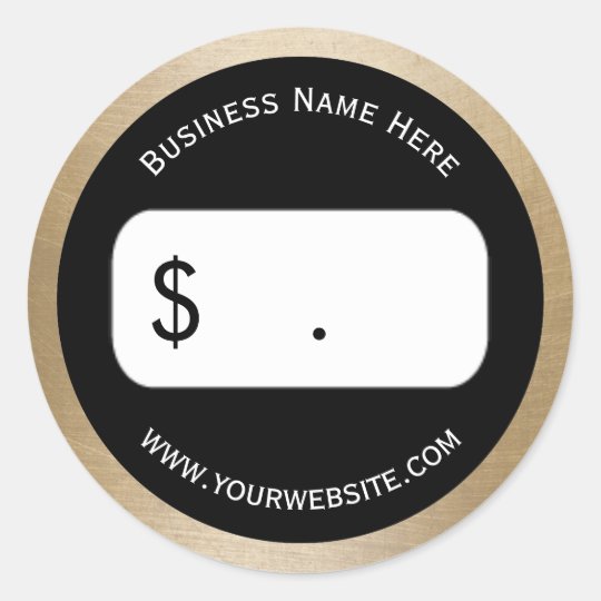 Price Tag Elegant Gold Border | Zazzle.com